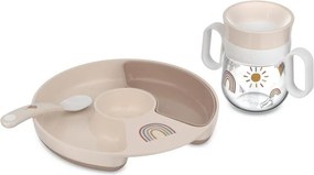 Plastová dětská jídelní sada 3 ks Sunshine &amp; Rainbow – Mepal