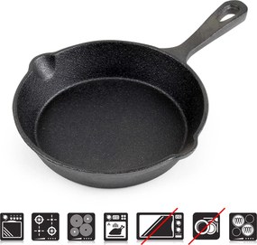 Litinová pánev Wiltec – 16 cm, černá (62963)