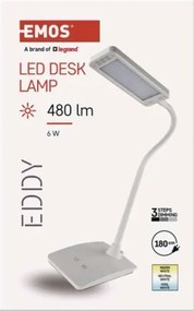 LED stolní lampa EDDY bílá EMOS Z7599W