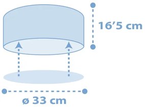 Dalber 82216T - Dětské stropní svítidlo STAR LIGHT 2xE27/60W/230V modrá