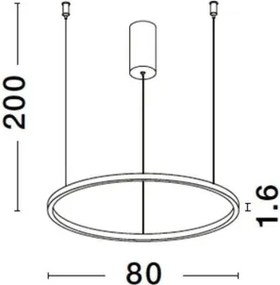 Závěsné LED svítidlo NOVA LUCE TARQUIN 46W 3000K 9345606 stmívatelné Triac