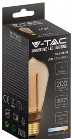 Esyst LED filament jantar žárovka 4W 1800k (teplá bílá) 200Lm