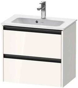 Duravit Ketho.2 - Umyvadlová skříňka 55x61x39 cm, 2 zásuvky, lesklá bílá K25255022220000