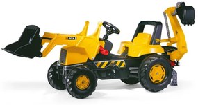 Šlapací traktor JCB s přední i zadní lžící Rolly Toys 812004