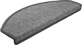 Schodové rohože 15 ks 65 x 24 x 4 cm tmavě šedé, půlkulaté, velké 133885