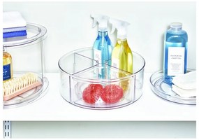 Kulatý transparentní úložný box iDesign The Home Edit, ⌀ 29 cm