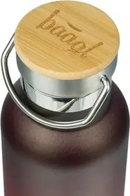 BAAGL Termoláhev s bambusovým víčkem Gradient červeno-černá 500 ml