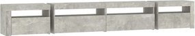 TV skříňka s LED osvětlením betonově šedá 270 x 35 x 40 cm 3152749