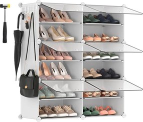 XXXLutz REGÁL NA BOTY, bílá, 83/63/32 cm - Online Only šatny & botníky - 002543037002