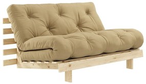 Hnědobéžová rozkládací pohovka 140 cm Roots - Karup Design