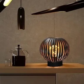 Solight WO3102 kovová kulatá lucerna se žárovkou s micro LED měděná /