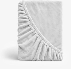 Goldea mikroplyšové elastické prostěradlo deluxe - světle šedé 90 x 200 cm