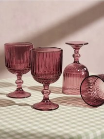 Sinsay - Sada sklenic na stopce 4 pack - růžová