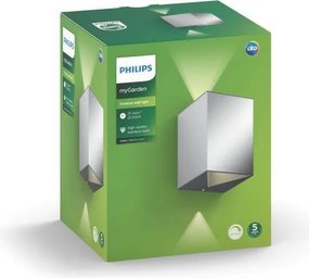 PH 17358/47/P0 LED Venkovní nástěnné svítidlo Philips Cistus 17358/47/P0 chromové 2700K - PHILIPS (915005403901)