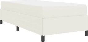 Rám postele s matrací Krémová 90 x 190 cm textil 3399097