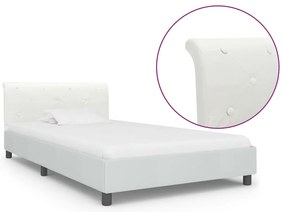 Rám postele bílý umělá kůže 90 x 200 cm 284870