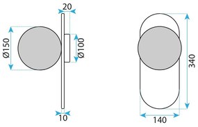 Toolight Nástěnné osvětlení Minimalist APP1755-1W černé
