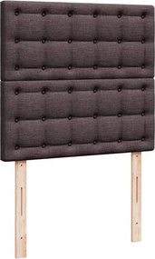 Box spring postel s matrací tmavě hnědá 80x200 cm textil 3291124
