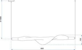 Toolight Toolight, LED stropní svítidlo APP1446-CP, černá, OSW-07686