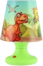 TEDDIES Mini lampička dinosaurus / Lampička / 8x11 cm / Na baterie 3x