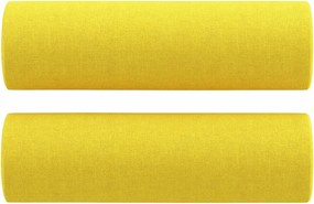 3dílná sedací souprava s polštáři světle žlutá textil 3201863