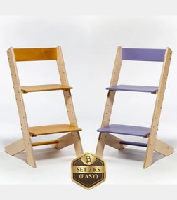 Lucas Wood Style - rostoucí židle EASY LINE zvýhodněný set 2 ks -  buk + lila