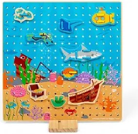 Bigjigs Toys Provlékací deska moře / od 3 let