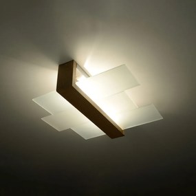Sollux Lighting Stropní svítidlo FENIKS 2 přírodní dřevo