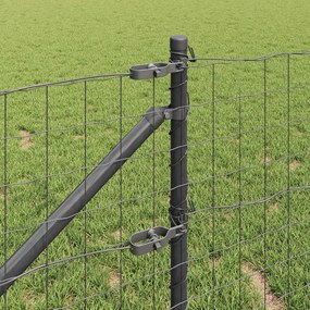 Evropský plot se hroty 10 x 0,4 m Ocel potažená PVC Šedá 3350701