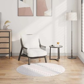 Koberec pratelný ⌀ 120 cm černý a bílý 337975