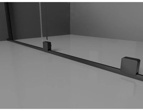 Mexen Velar Duo, sprchový kout s posuvnými dveřmi 100(dveře) x 90(dveře) cm, 8mm čiré sklo, černý matný profil, 871-100-090-02-70