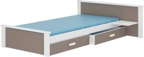 Postel s matrací ALDEX SHELF 200x90 – hříbková