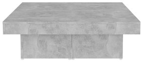 Konferenční stolek betonově šedý 90 x 90 x 28 cm dřevotříska - Default Title