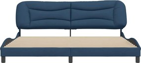 Rám postele bez matrace Hvar modrý 200 x 200 cm textil 3207799