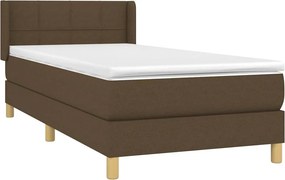 Box spring postel s matrací tmavě hnědá 100 x 200 cm textil 3130252