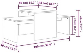 Konferenční stolek, sada, dřevo, dub sonoma, NoBi DAMOLI