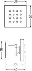 Mexen Sprchová boční tryska, bílá, 79360-20
