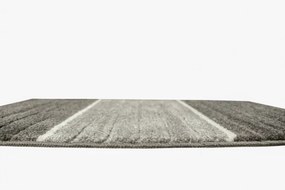 Koupelnový kobereček COMO pruhy, šedý / krémový