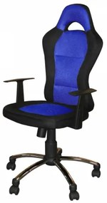 Kancelářská židle křeslo modro černá Cesar