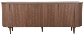LABEL51 dřevěný příborník OLIVA tmavý 85x220 cm ME-70.010