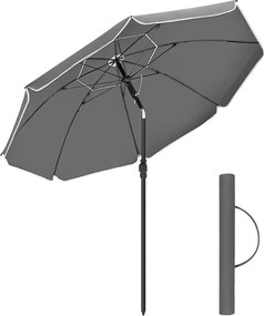 Slunečník SOLARA, Ø160 cm, šedá SongmicsHome