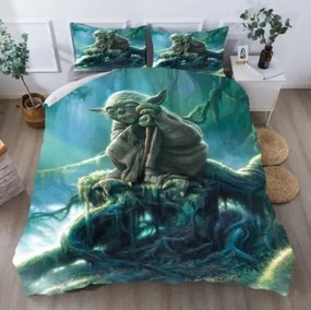 3-dílné ložní povlečení Star Wars Yoda 3D Varianta: YODA 15, Velikost: EU King (240cmx220cm)