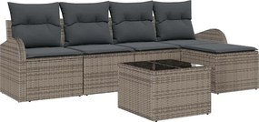 Set pohovek 6 ks Šedá polyratan 3354678