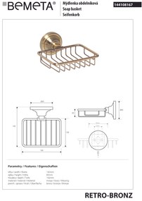 Bemeta Design RETRO bronz: Mýdlenka -