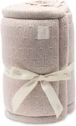 Jollein Sprinkle Knit Silk Rose / Mantinel do postýlky / 180 × 30 cm /