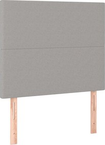 Box spring postel s matrací a LED světle šedá 80x200 cm textil 3135229