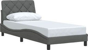 Rám postele bez matrace tmavě šedý 90 x 200 cm textil 3310574