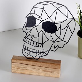 Kovová dekorace Skull 29 cm černá