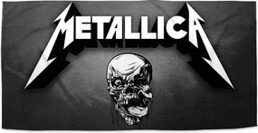 Sablio Ručník METALLICA Lebka Šedá - 70x140 cm