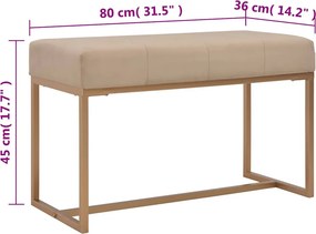 Lavice 80 cm béžová sametová 247559